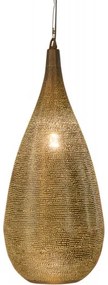 Řemeslně propracované mosazné visací světlo Pouštní kapka 50cm