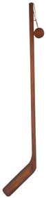 Dekorace dřevěná hokejka s pukem - 3*26*126 cm