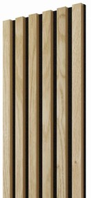 Akustický panel - DUB, MDF + DÝHA, ČERNÝ akustický podklad FILC, 300 x 2750 mm