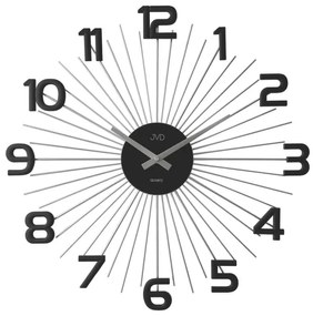 JVD Designové kovové černé paprskovité hodiny JVD HT121.2