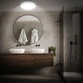 LED svítidlo BRILONER Pulap průměr 42cm 22W IP54 neutrální bílá chrom 3873018