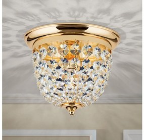 Orion DLU 1840/26-Křišťálové str. svítidlo PLAFOND 1xE27/40W/230V pr.26 cm zlatá