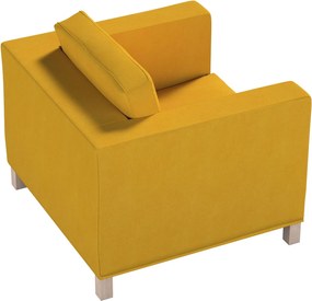 Potah na křesko IKEA Karlanda, krátký barva žlutá látka pletený vzor