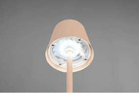 Krémová LED stolní lampa s kovovým stínidlem (výška 21 cm) Diaz – Reality
