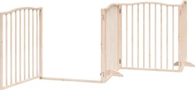 Zábrana pro psy s dvířky skládací 12 panelů 960 cm topol 3155616