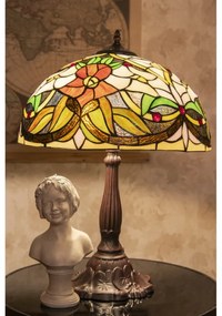 Stolní lampa Tiffany Cream Carolien – 41x58 cm