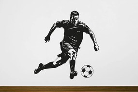 Lepy.cz Samolepka na zeď Fotbalista s míčem Velikost (šířka x výška): 75x78cm, Barevná varianta: Jemná růžová