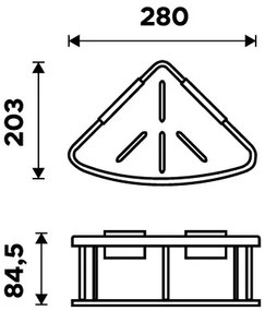 Nimco Police do koupelny, do sprchy KIBO černá -