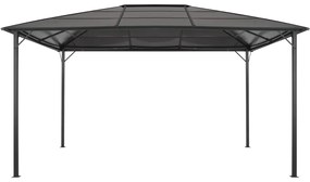 Altán se střechou hliník 4 x 3 x 2,6 m černý - Default Title