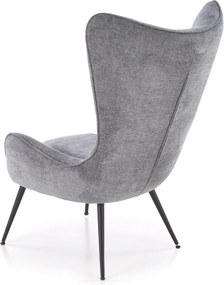Designové křeslo ušák JUKON šedé