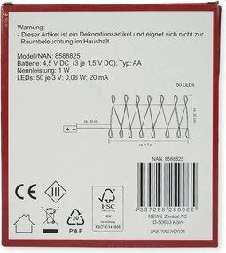 Vánoční řetěz 50 LED, běhoun na stůl