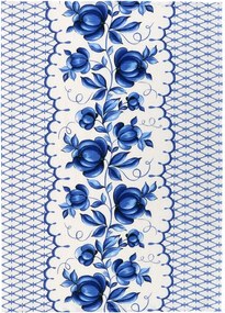 Bellatex Kuchyňská utěrka 1 ks Modrá,Bílá 50x70 cm