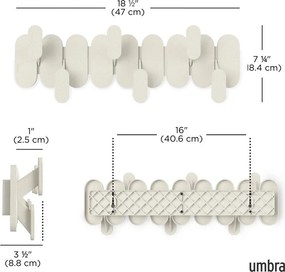 Béžový ocelový nástěnný věšák 16 cm Tempo – Umbra