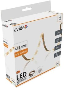 Avide set voděodolný led pásek pod postel 1,2 m s čidlem pohybu a usb
