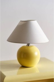 Žlutá/krémová keramická stolní lampa (výška 29 cm) Karamell – Jotex