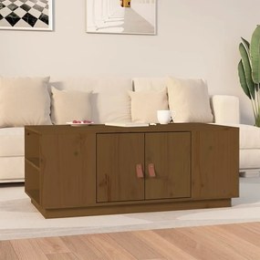vidaXL Konferenční stolek 100 x 50 x 41 cm masivní borové dřevo [818259] Barva: medová hnědá
