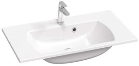 Ravak Classic Slim - Umyvadlo 80x45 cm, s přepadem, s otvorem pro baterii, bílá XJX01180001