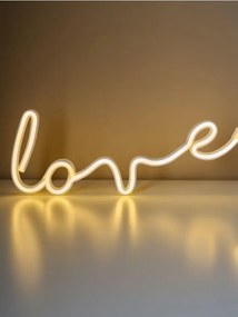 Sinsay - LED neonová lampa ve tvaru nápisu "Love" - bílá