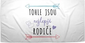 Sablio Ručník Tohle jsou nejlepší rodiče - 50x100 cm
