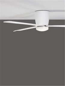 NV 9952325 Stropní ventilátor DELL tělo z hliníku matná bílá 3ABS dřevěné listy - NOVA LUCE