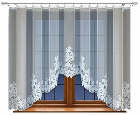 Dekorační žakárová záclona s řasící páskou STEPHA 120 bílá 400x120 cm MyBestHome