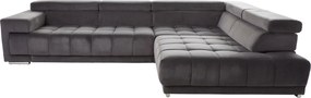 XXXLutz ROHOVÁ SEDAČKA, textil, antracitová Beldomo Speed - Sedací soupravy - 000711005302