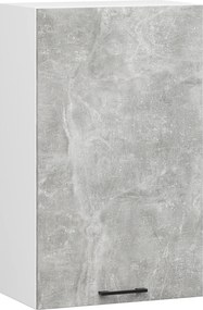 Závěsná kuchyňská skříňka Olivia W50 H720 bílá/beton