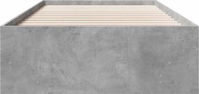 Rám postele betonově šedý 100 x 200 cm kompozitní dřevo 3295670