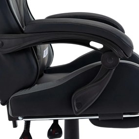 vidaXL Herní židle s podnožkou umělá kůže [287990] Barva: zelená a černá