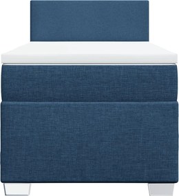 Box spring postel s matrací modrá 80x200 cm textil 3288014
