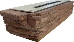 BIOFLAME biokrb Stone S Červeno-hnědý