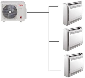 Parapetní Klimatizace Vivax 1+3 ( 3,5kW + 3,5kW + 3,5kW) Multi-split R32