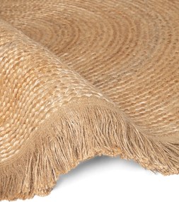 Hanse Home, Kusový koberec Jute Braided 106332 Natural Gold kruh, 200x200 (průměr) kruh, béžová, chodba / předsíň