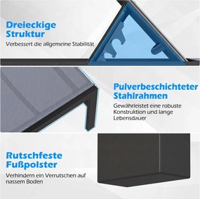Costway Sada 2 venkovních lehátek Nastavitelná lehátka 64 x 198 x 67 - 103 cm