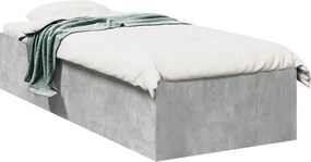 Rám postele betonově šedý 100 x 200 cm kompozitní dřevo 3281052