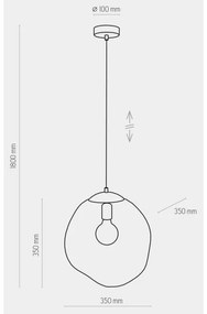 Lustr na lanku SOL 1xE27/60W/230V černá
