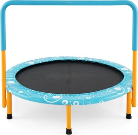 Costway Φ92 cm dětská trampolína s rukojetí mini trampolína do 150 kg nosnost