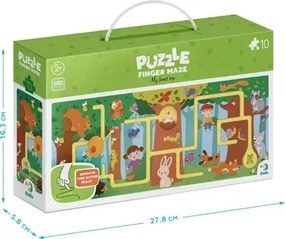 DODO Puzzle-labyrint Cesta lesem / 10 dílků / 54 x 22 cm