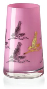 Crystalex růžová minivázička Herons 12 cm 1KS