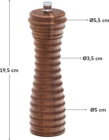 Dřevěný mlýnek na pepř a sůl v přírodní barvě Rommu – Kave Home