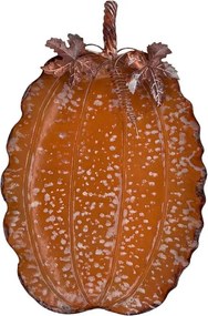 Rustikální kovová oranžová mísa dýně Pumpkin Rust - 56*34*6 cm