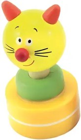 TEDDIES Dřevěné razítko zvířátko s víčkem / 5 druhů / dřevo, plast / 6