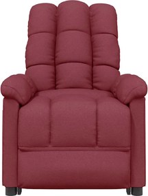 Elektrické masážní křeslo vínové textil 3073761