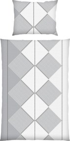 XXXLutz POVLEČENÍ plyš šedá, bílá 140/200 cm Boxxx - Povlečení - 007992097401
