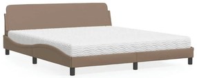 Postel s matrací Dover cappuccino 180 x 200 cm umělá kůže 3208461