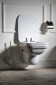 Kerasan Kerasan, WALDORF WC sedátko, Soft Close, bílá/chrom, 418801