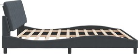 Rám postele s LED bez matrace tmavě šedý 200 x 200 cm samet 3213874