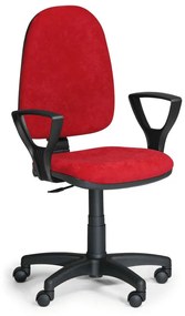 Pracovní židle Torino s područkami, červená