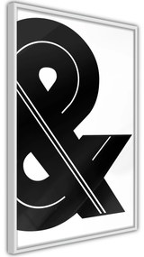 Artgeist Plakát Black and White Velikosti (šířkaxvýška): 20x30, Finální vzhled: Bílý rám