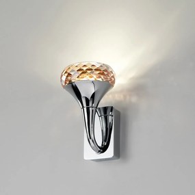 Axolight Fairy, designové nástěnné svítidlo, 1x6,6W LED, ambrové sklo, výška 14,7cm